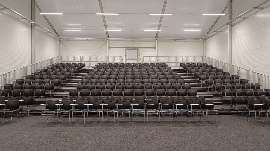 Temporary auditorium for ULB by Veldeman Group